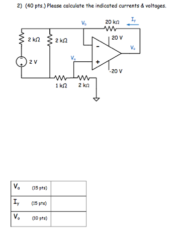 Solved Calculate the indicated currents & voltages. | Chegg.com