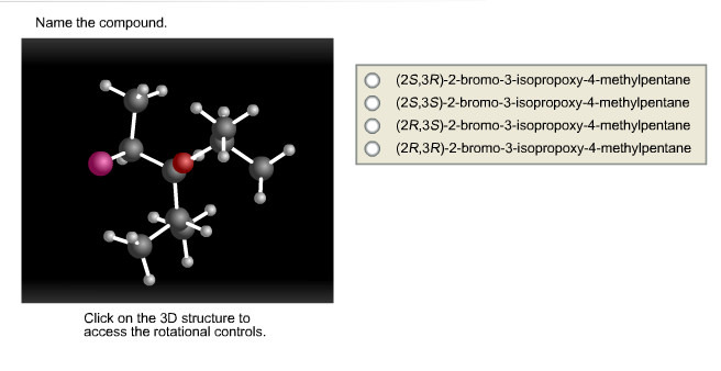 Solved (2S, 3R)-2-bromo-3-isopropoxy-4-methyl pentane (2S, | Chegg.com