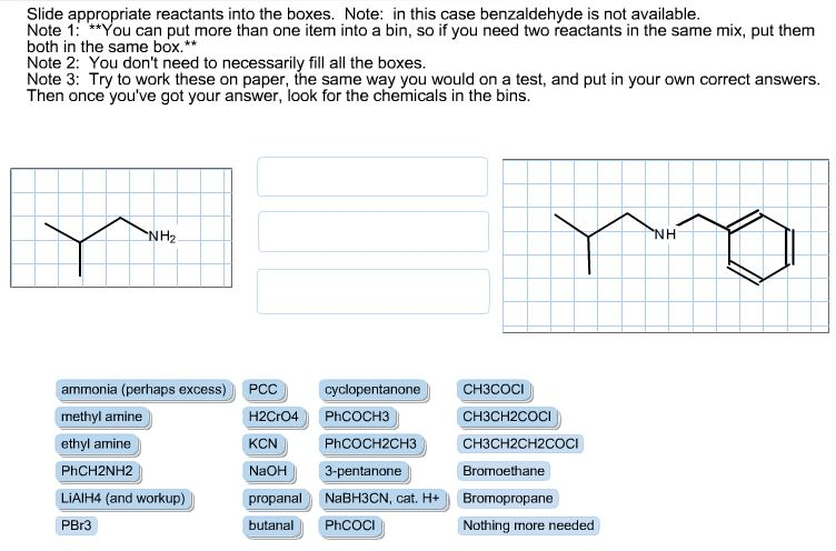 Solved Slide appropriate reactants into the boxes. You can | Chegg.com