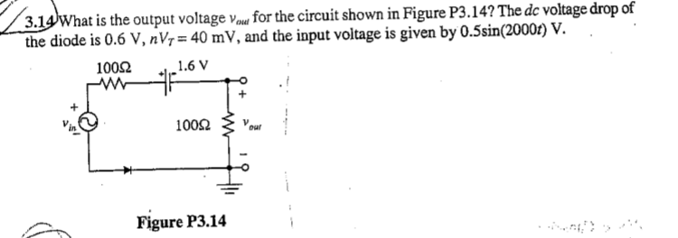 Solved What is the output voltage v_out for the circuit | Chegg.com
