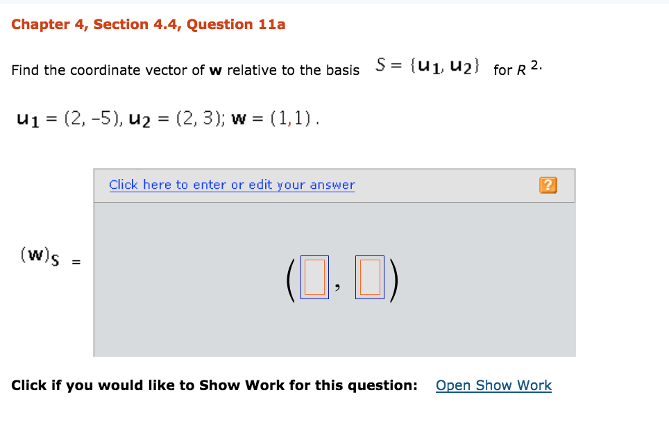 Solved Chapter 4 Section 4 4 Question 11a S { U 1 U2