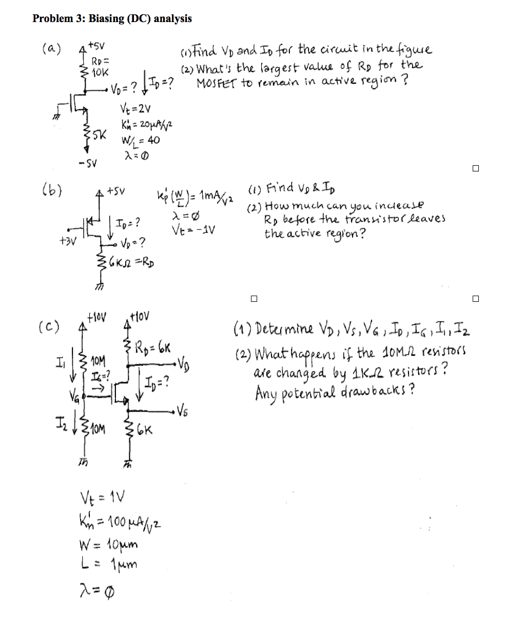 Solved Biasing (DC) analysis Find V_D and I_O for the | Chegg.com