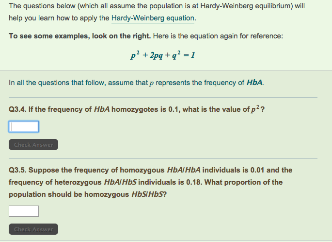 Solved If the frequency of HbA homozygotes is 0.1, what is | Chegg.com