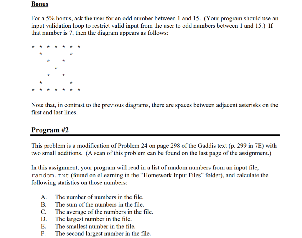 Solved Loops and File I/O Introduction Your seventh | Chegg.com