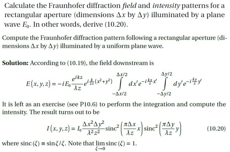 Solved Calculate the Fraunhofer diffraction field and | Chegg.com