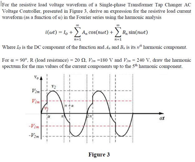 Solved For the resistive load voltage waveform of a | Chegg.com