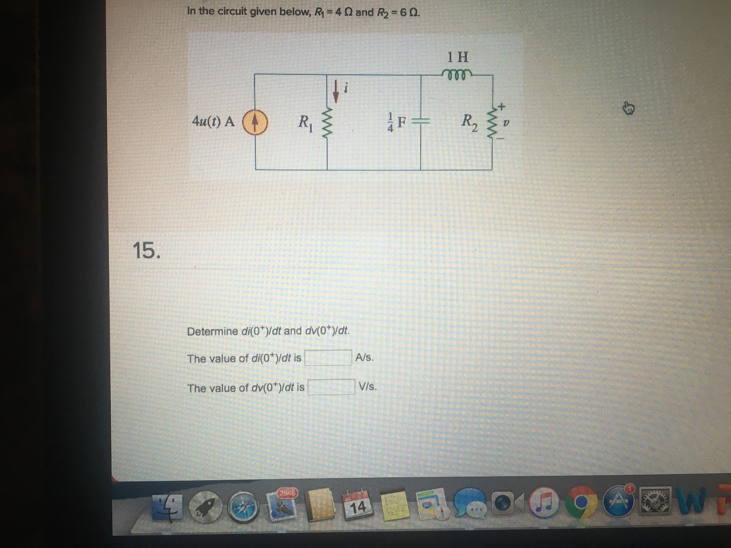 Solved In the circuit given below, R_1 = 4 Ohm and R_2 = 6 | Chegg.com