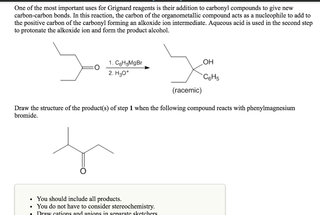 Solved One of the most important uses for Grignard reagents | Chegg.com