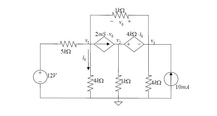 Solved Use the node-voltage method to find the node voltages | Chegg.com