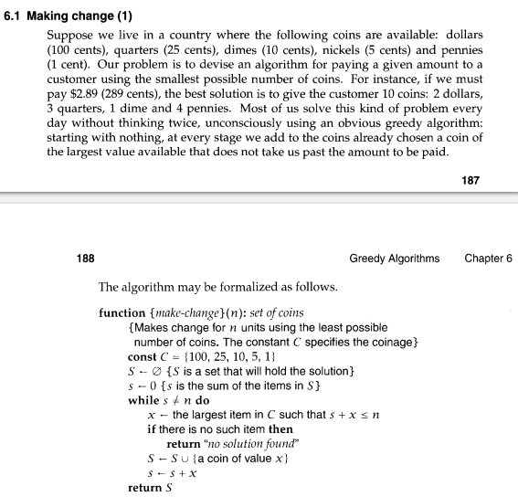 Solved Problem 6.4. Suppose the coinage includes the values | Chegg.com