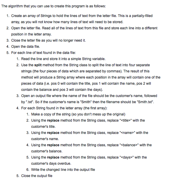 Solved Write a program that will perform a mail merge. | Chegg.com