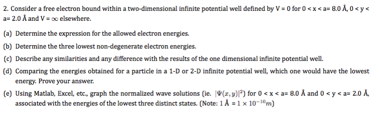Solved Consider A Free Electron Bound Within A