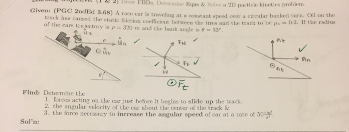 Solved Draw FBDs, Determine Eqns and Solve a 2D particle | Chegg.com