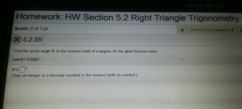 Solved Homework Hw Section 5 2 Right Triangle Trigonometry Chegg