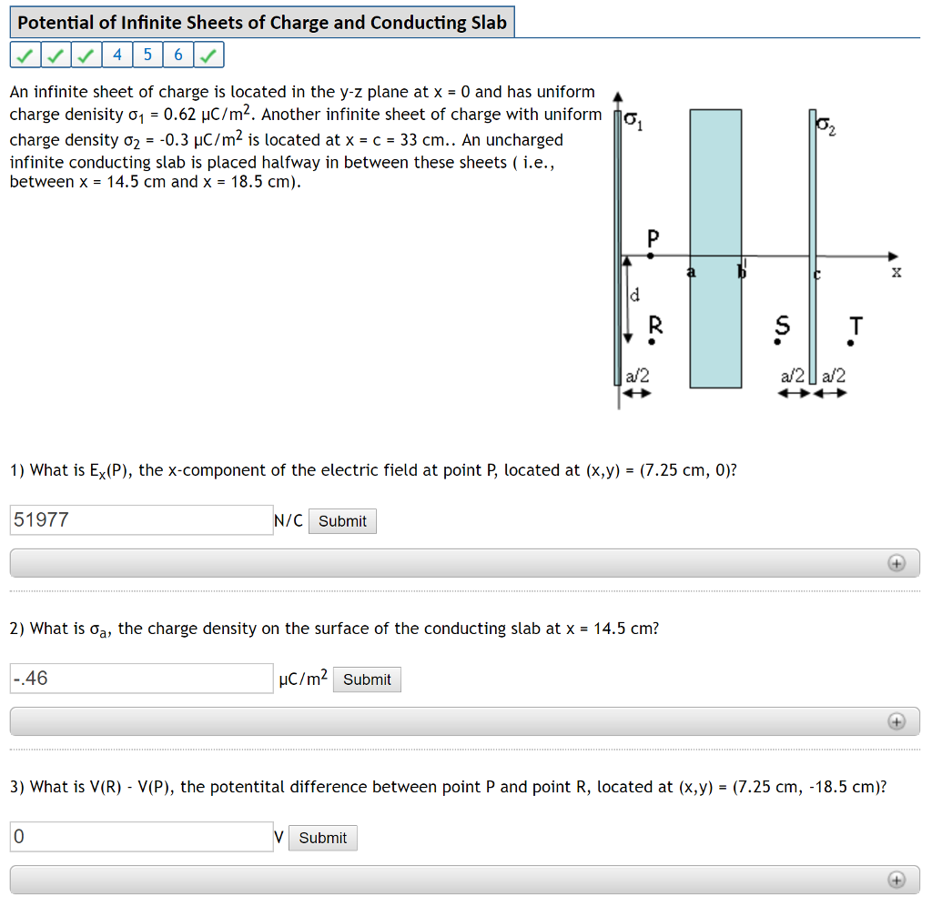 Solved Potential of Infinite Sheets of Charge and Conducting | Chegg.com
