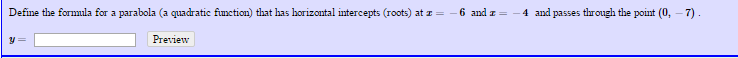 Solved Define the formula tor a parabola (a quadratic | Chegg.com
