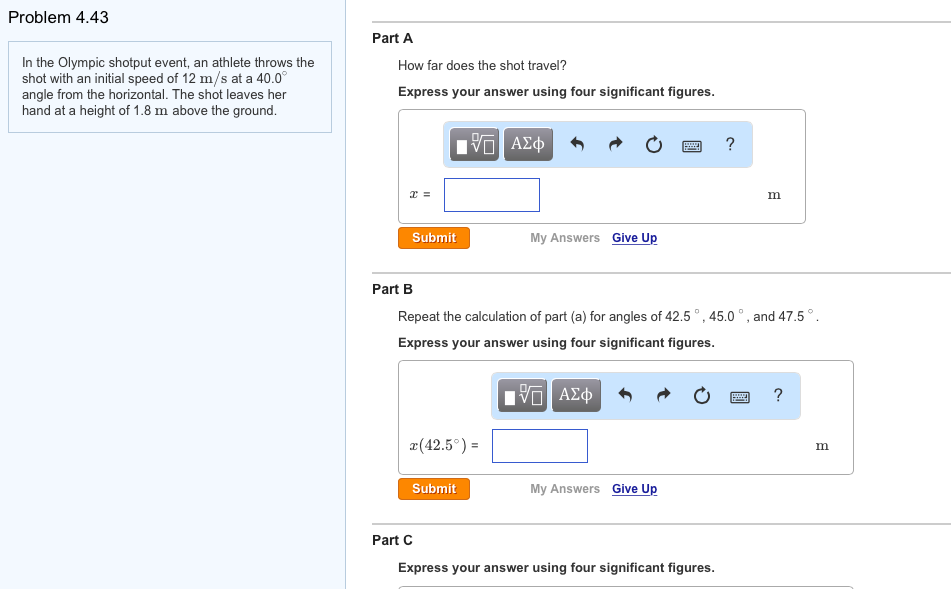 Solved In the Olympic shotput event, an athlete throws the | Chegg.com
