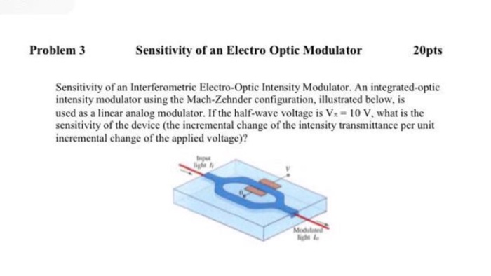 Solved Its electrical engineering . Electro optic device | Chegg.com