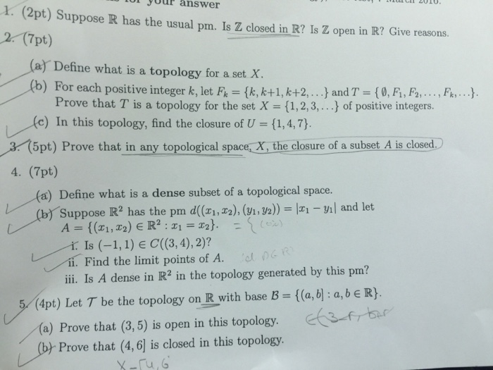 Solved Suppose R has the usual pm. Is Z closed in R? Is Z | Chegg.com
