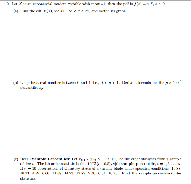 Solved 2. Let X is an exponential random variable with | Chegg.com