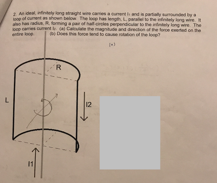 Solved 2. An ideal, infinitely long straight wire carries a | Chegg.com