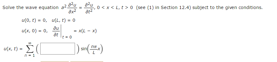 Solved Solve the wave equation, a^2 partial differential^2 | Chegg.com