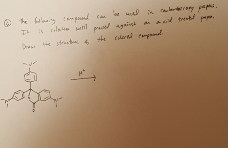 Solved The following compound can be in copy papers. It | Chegg.com