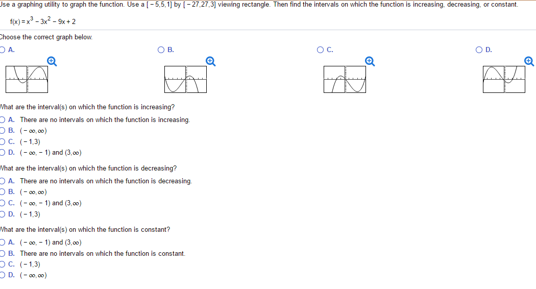 Solved Use a graphing utility to graph the function. Use a | Chegg.com