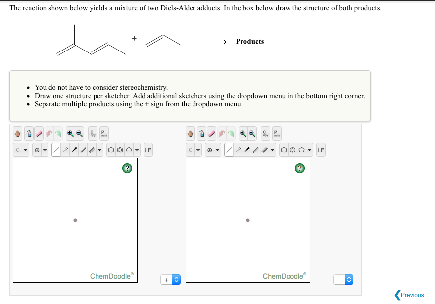 Solved The reaction shown below yields a mixture of two | Chegg.com