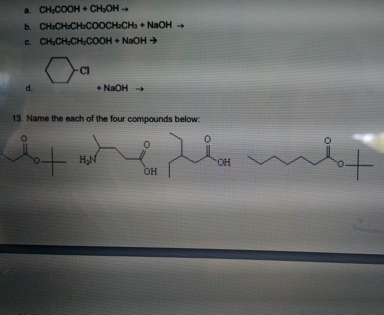 Solved 213 8. Which one of the following compounds reacts | Chegg.com