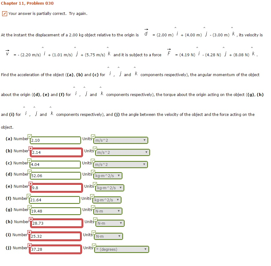 Solved Chapter 11 Problem 030 Your Answer Is Partially 7190