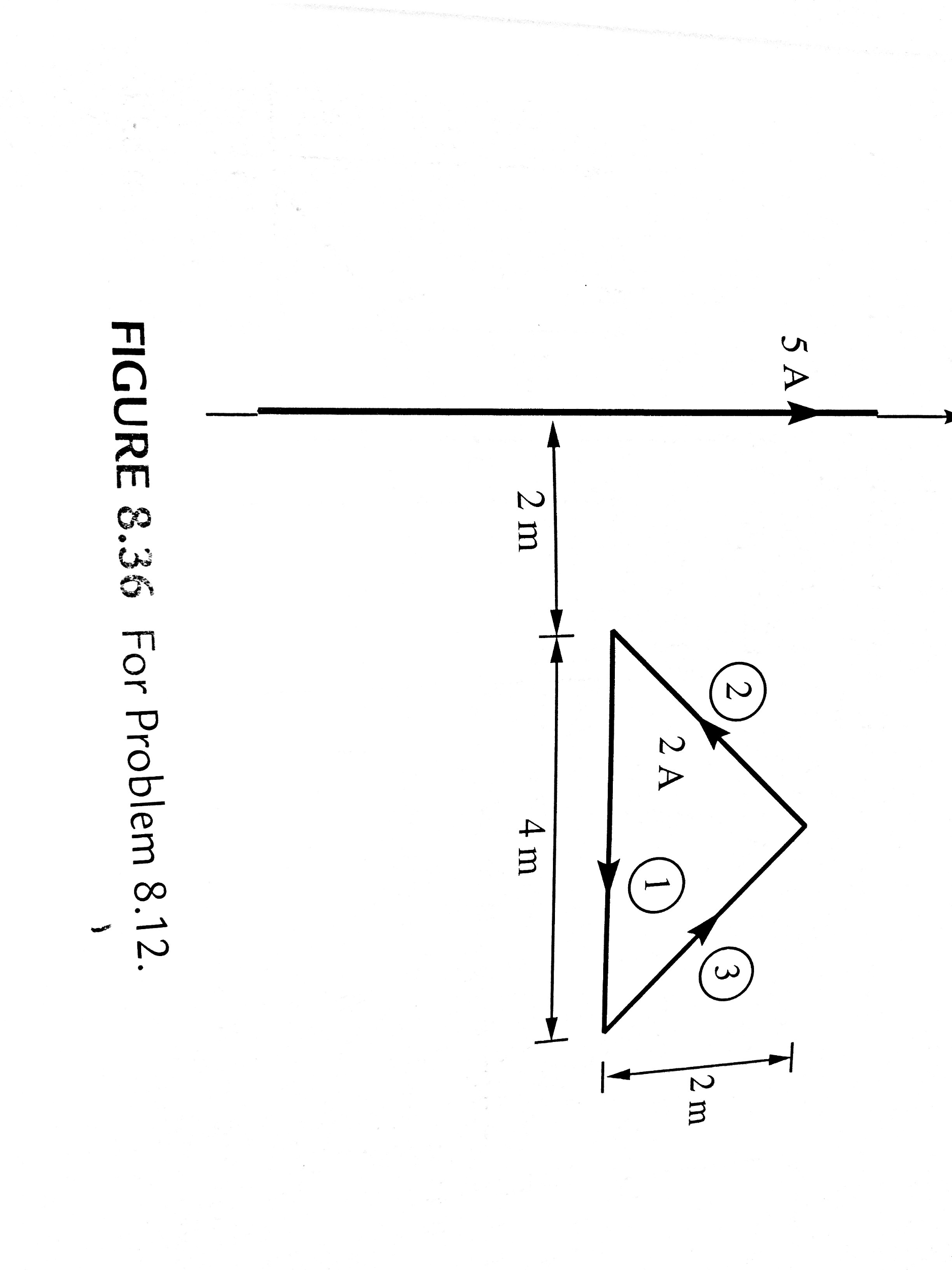 Solved long, straight conductor with a current of 5 A, as | Chegg.com