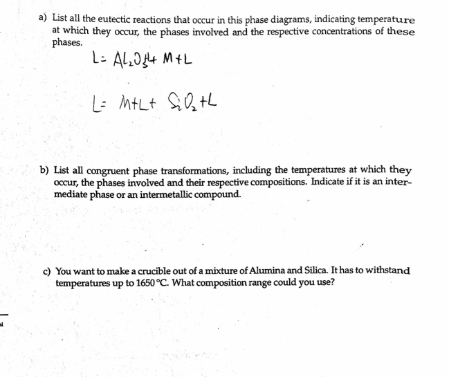 Consider the Alumina (Al_2O_3)-Silica (SiO_2) phase | Chegg.com