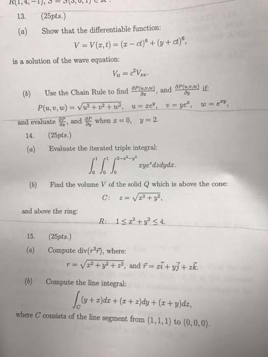Solved Show that the differentiable function. V = V(x, t) | Chegg.com