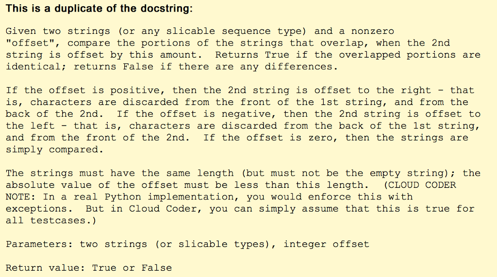 Solved check_overlap - Check to see if two strings overlap, | Chegg.com