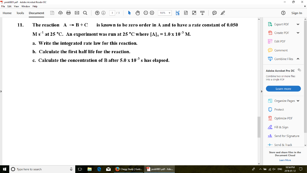 Solved prob0001pdf Adobe Acrobat Reader DC File Edit View | Chegg.com