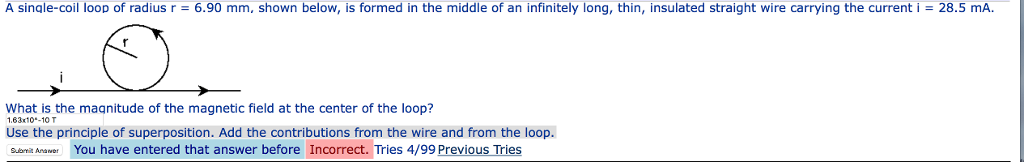 Solved A sinale-coil loop of radius r = 6.90 mm, shown | Chegg.com