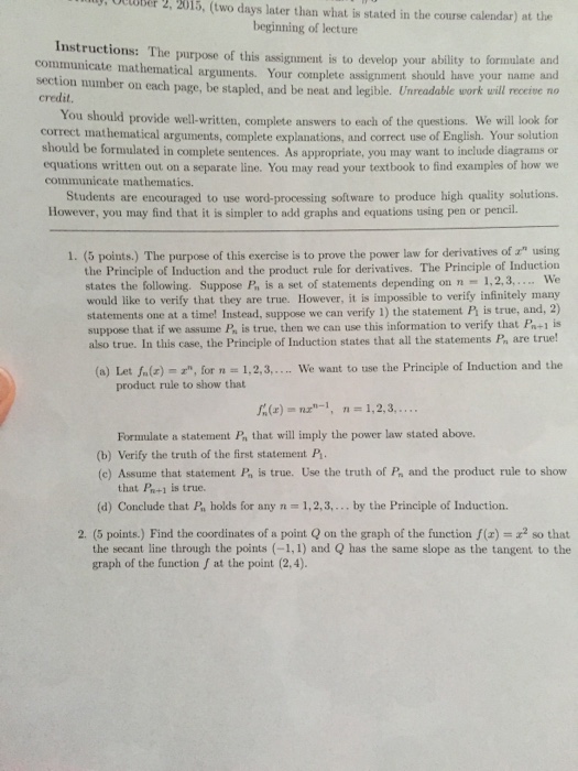 Solved The purpose of this assignment is to develop your | Chegg.com