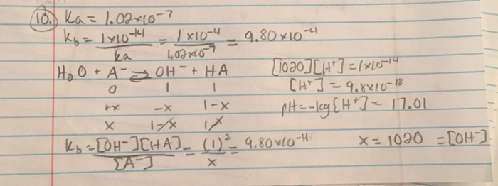 Solved using your calculated Ka Value determine the pH at | Chegg.com