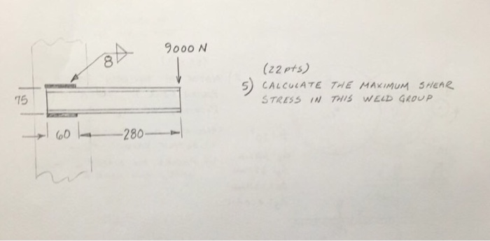 Solved Calculate the maximum shear stress in this weld | Chegg.com