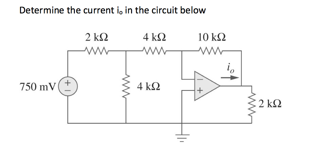 Solved Determine the current i_0 in the circuit below | Chegg.com