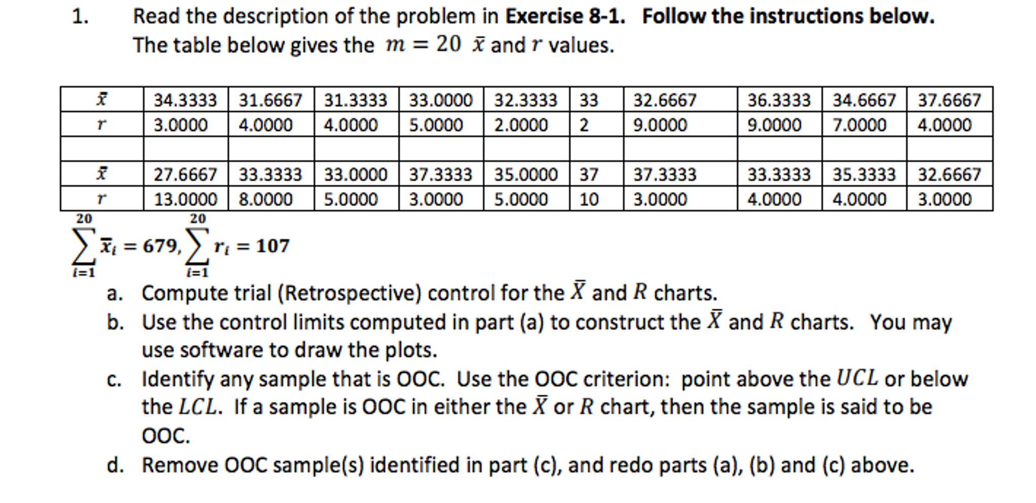 Solved Read the description of the problem in Exercise 8-1. | Chegg.com