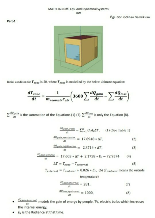 Solved MATH 263 Diff. Eqs. And Dynamical Systems HW Öğr. | Chegg.com