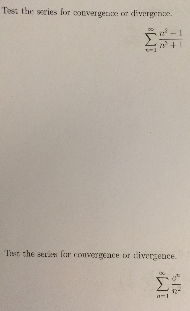Solved Test the series for convergence or divergence 0O 2 | Chegg.com