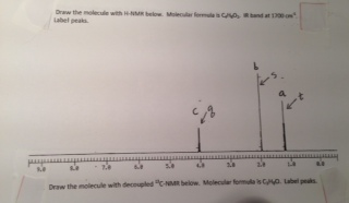 Solved Draw the molecule with the H-NMR. formula is C4H8O2 | Chegg.com