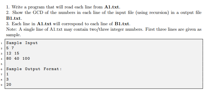 Solved C++ Question to find Greatest Common Divisor | Chegg.com