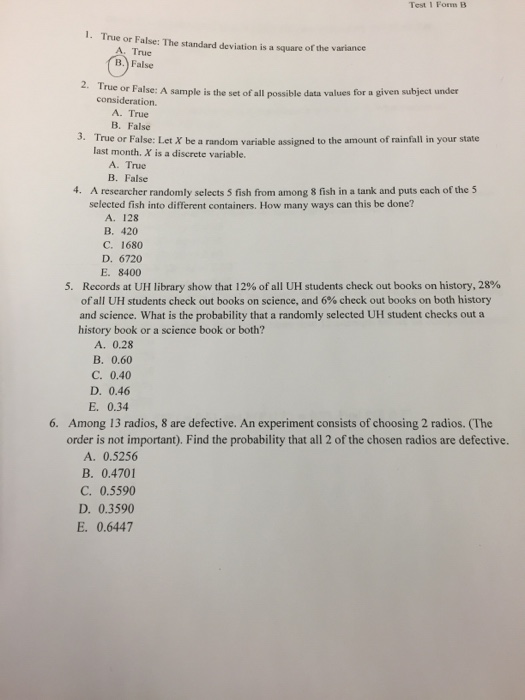 Solved The standard deviation is a square of the variance | Chegg.com