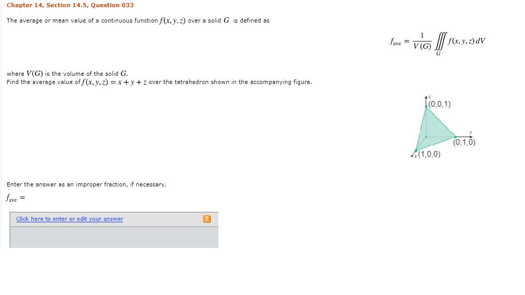 Solved Chapter 14, Section 14.5, Question 033 The average or | Chegg.com