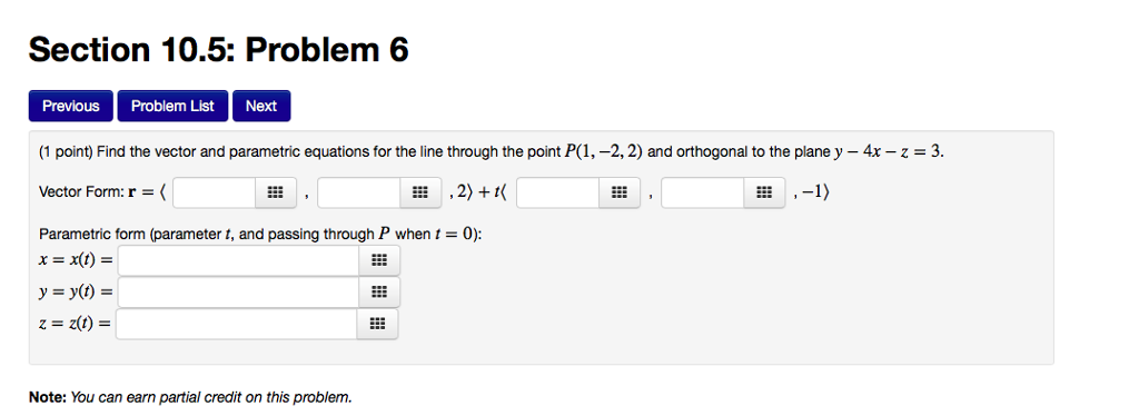 Solved Section 10.5: Problem 6 Previous Problem List Next (1 | Chegg.com