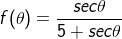 Solved Differentiate: f(theta) = sec theta/5 + sec theta | Chegg.com